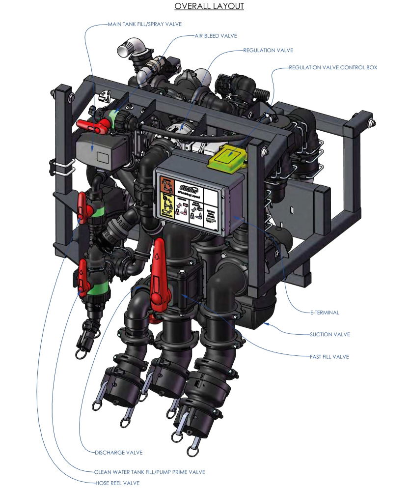 A95060-R04 - Electric Valve Assy - 3" Camlock, Fast Fill, No Suction Filter - Chafer Machinery Ltd